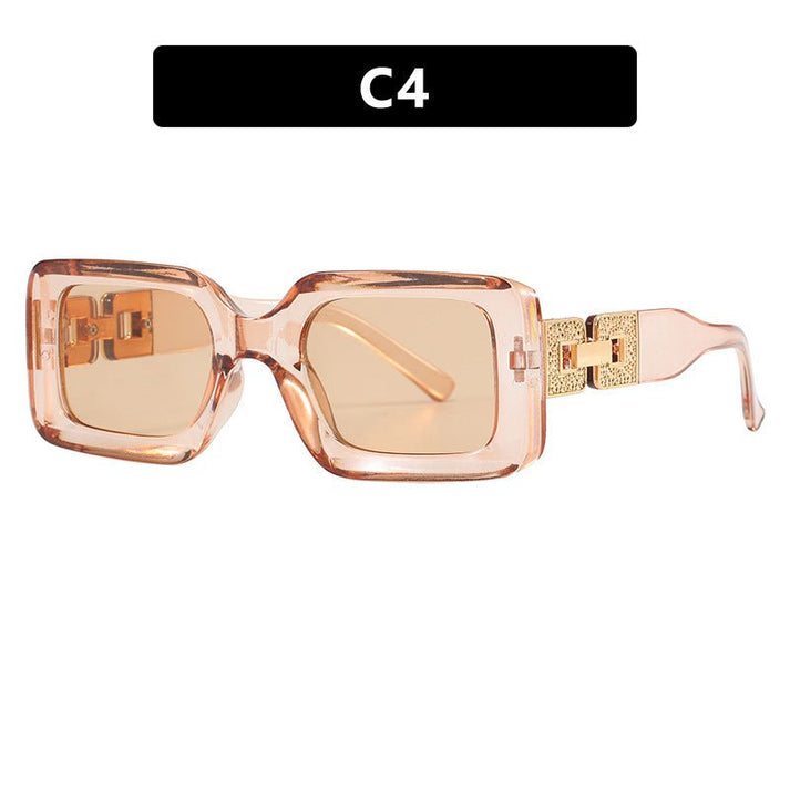 Square simple sunglasses 2025 small frame street shooting sunglasses ...